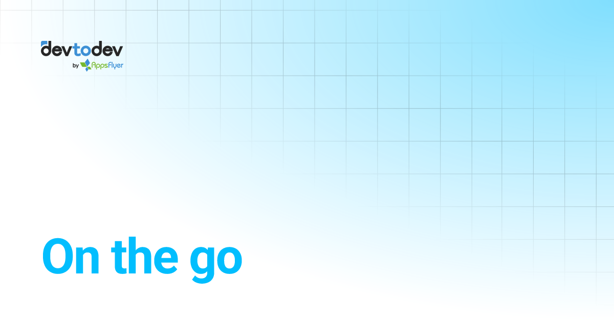 On the go | Documentation | devtodev