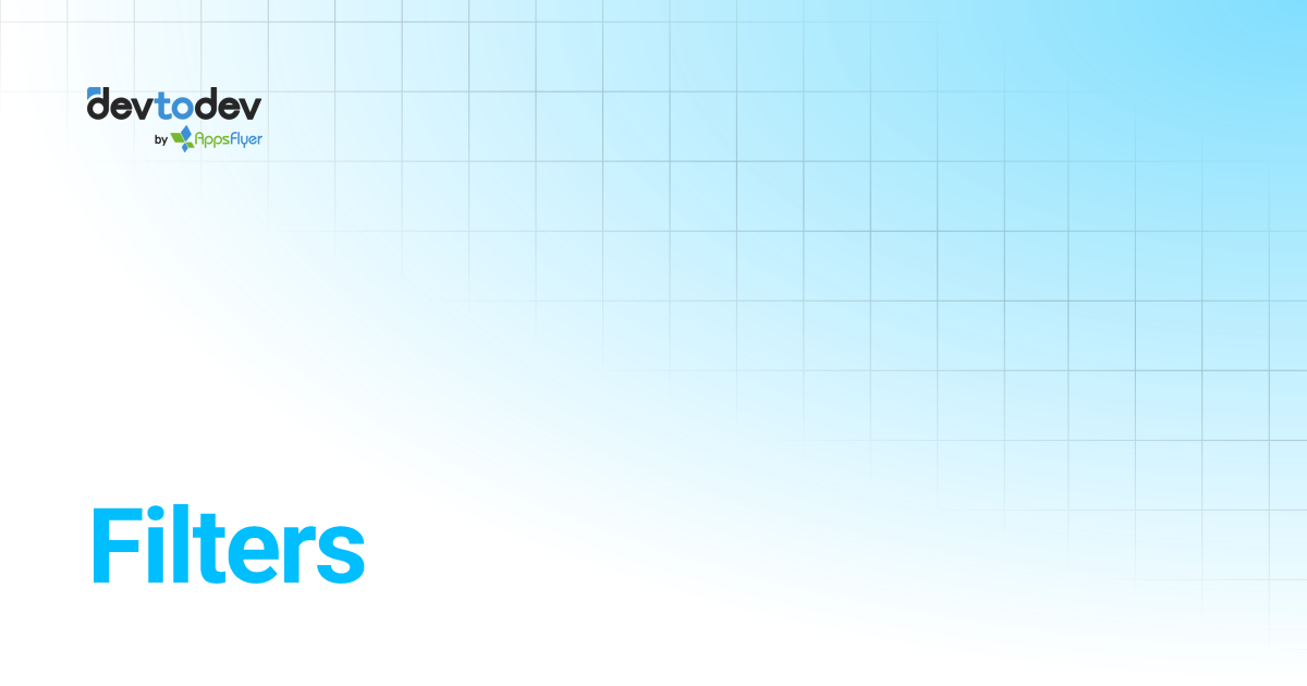 Filters | Documentation | devtodev