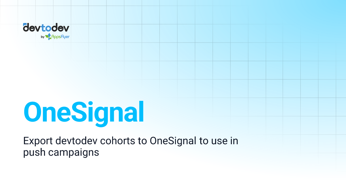 OneSignal | Documentation | devtodev